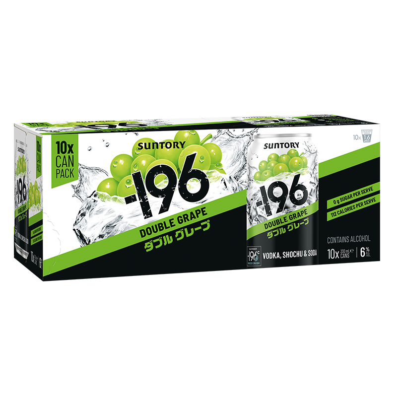 Suntory -196 Double Grape 6% 10 can pack – Thirsty Liquor Huntsbury
